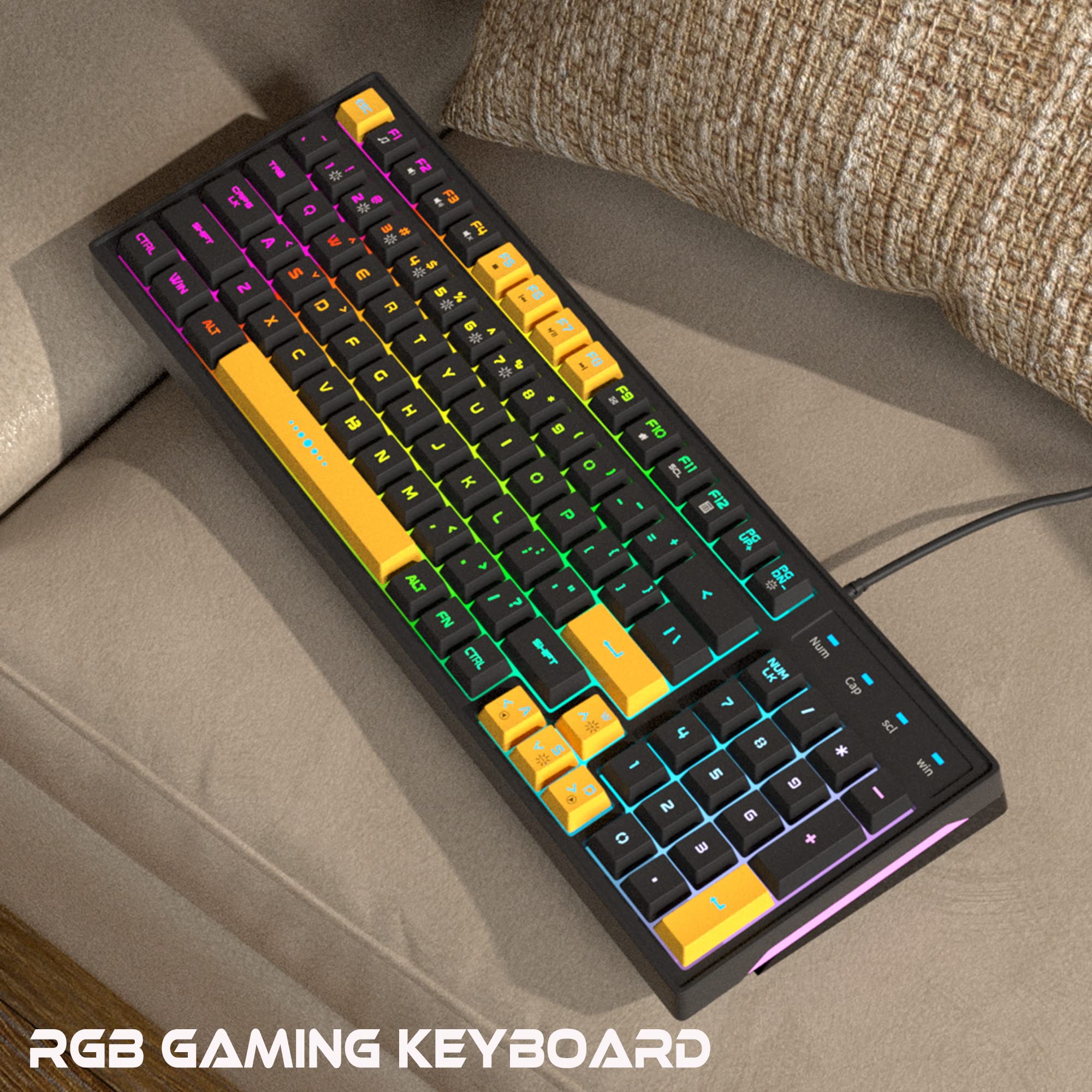 Mua Camiysn Gaming Keyboard,Wire Gaming Keyboard with Retro Keycaps RGB ...