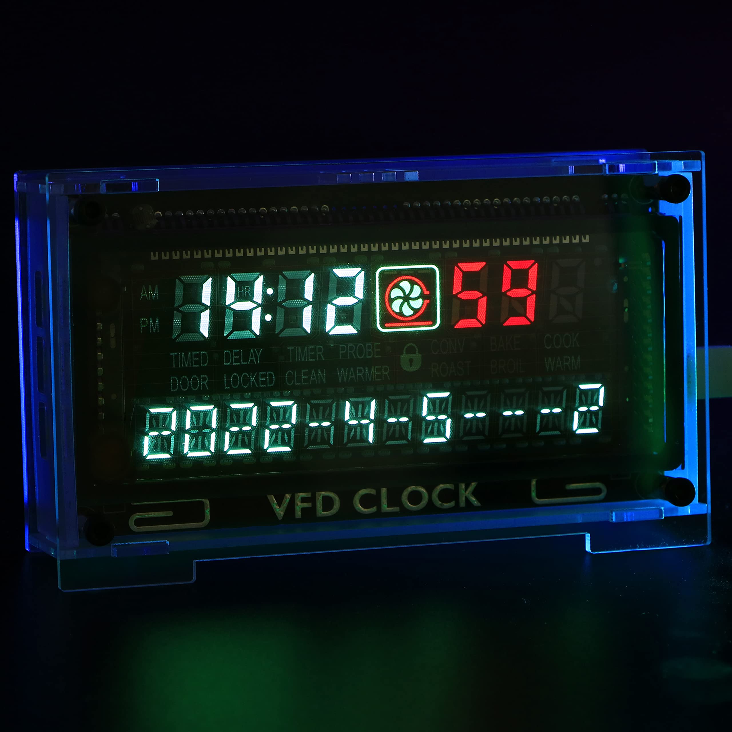 Mua Vastarry Dual Color Vacuum Clock Fluorescent Display VFD Clock ...