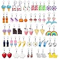 Amazon.com: EIELO 28 Pairs Weird Cute Funny Earrings Gummy Bear Duck ...