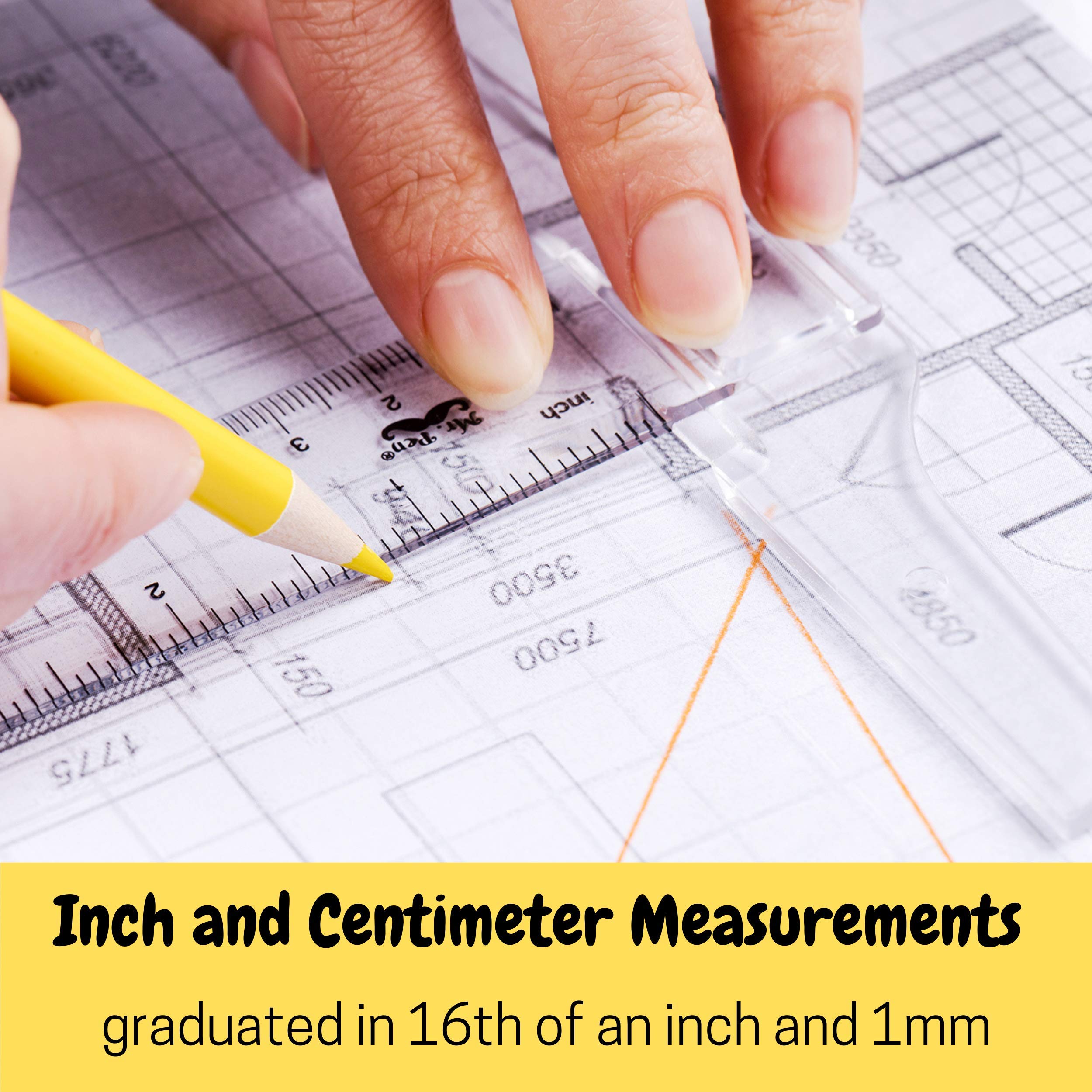 Mr. Pen- 12 Inch Plastic T-Square, 3-Pack - Drafting & Crafting T ...
