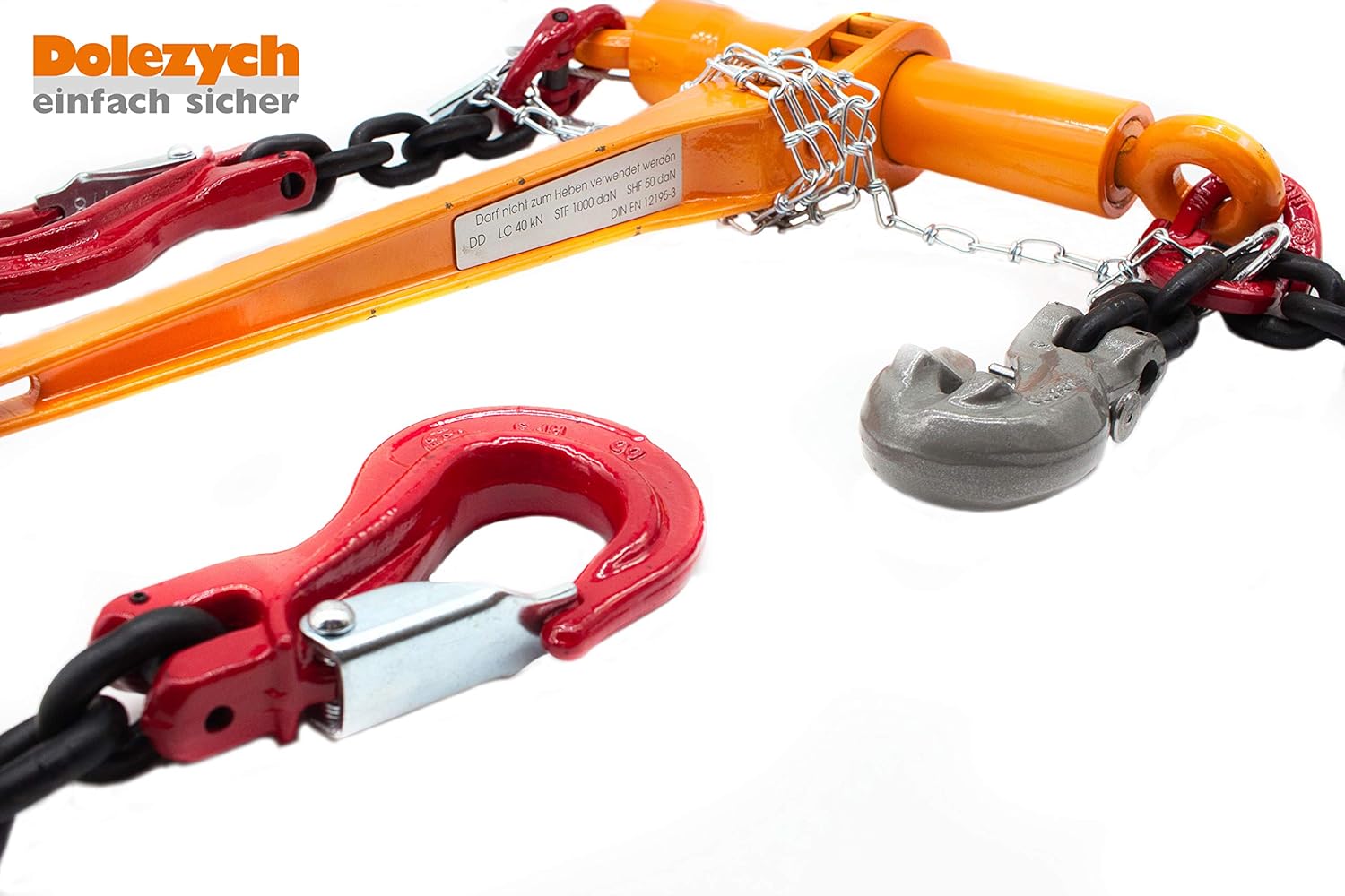Dolezych Lashing Chain Grade 80 with Dora Ratchet Load Binder, 2 Clevis ...
