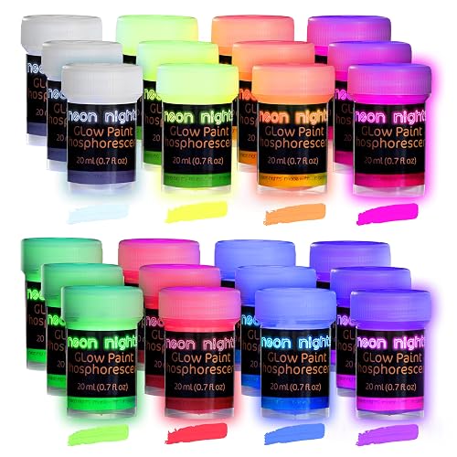 'XXL Set' 24 Cans of Glow in The Dark Paint by neon nights ...