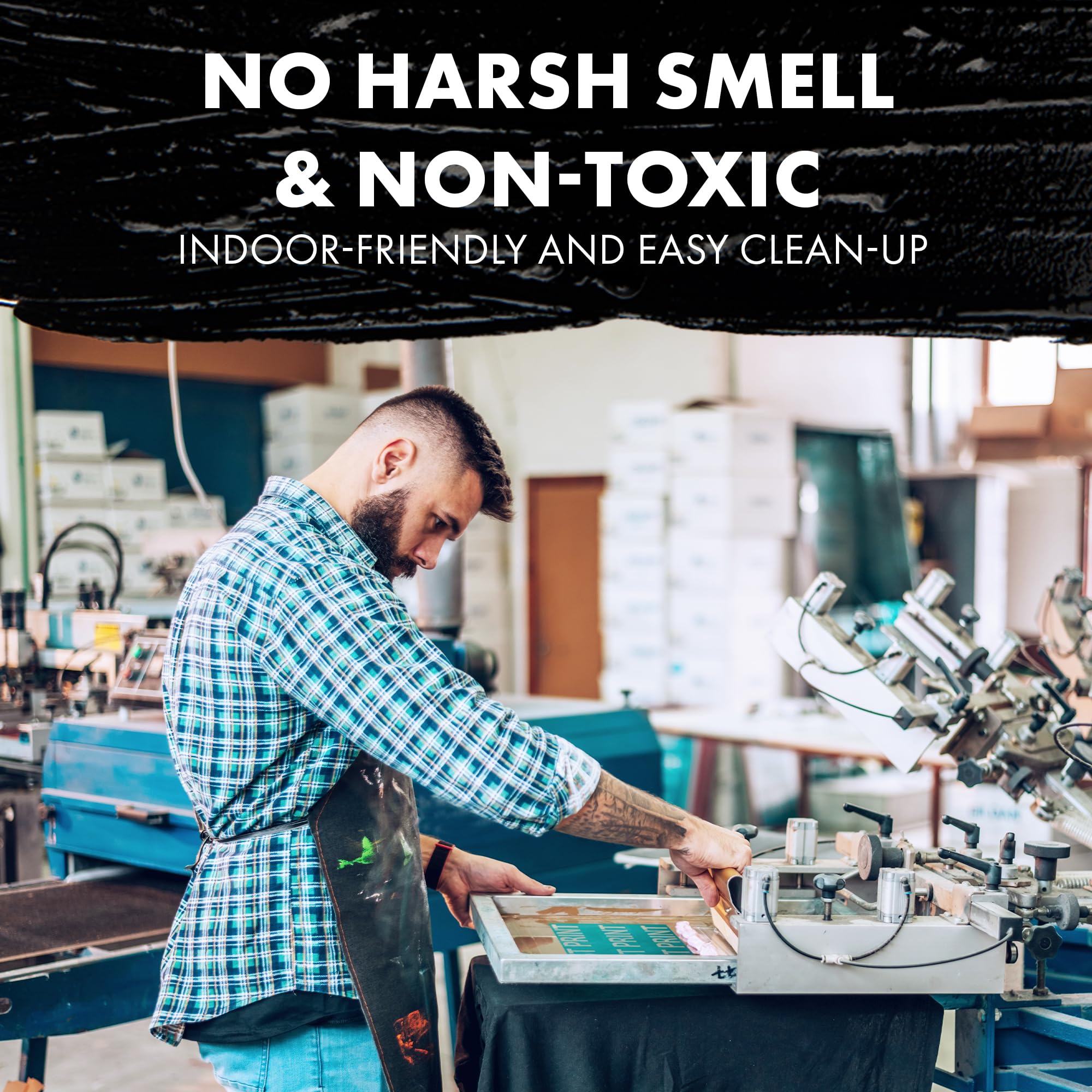 Mua Black & White Fabric Screen Printing Ink 2-Pack - 16 Oz. of Water ...