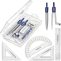 Compass Protractor Set Student Protractor And Compass Set, Student Geometry , Compass Math Set