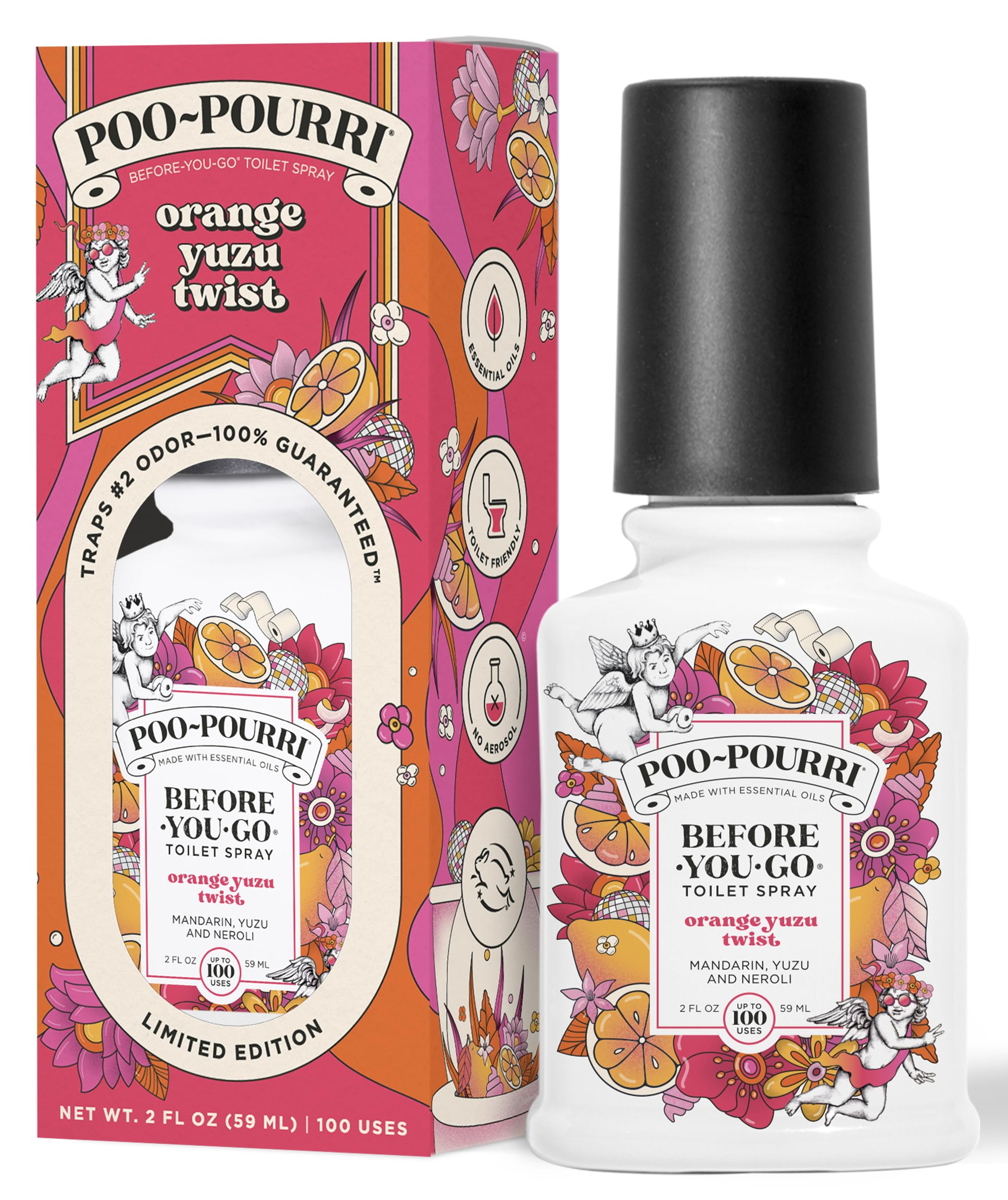 Poo-Pourri Before-You-Go Toilet Spray, Orange Yuzu Twist, 2 Fl Oz ...
