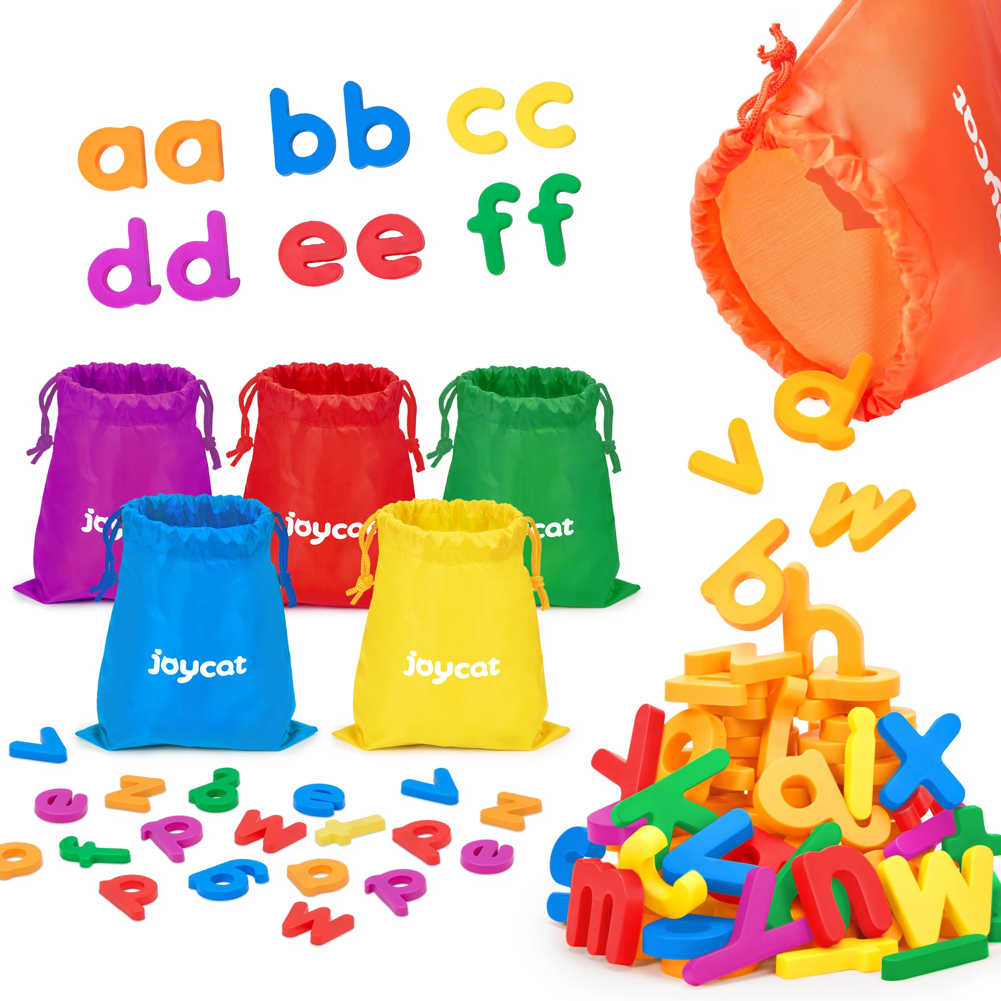 JoyCat Magnetic Letters, 312 Pieces Lowercase Alphabet Fridge Magnets ...