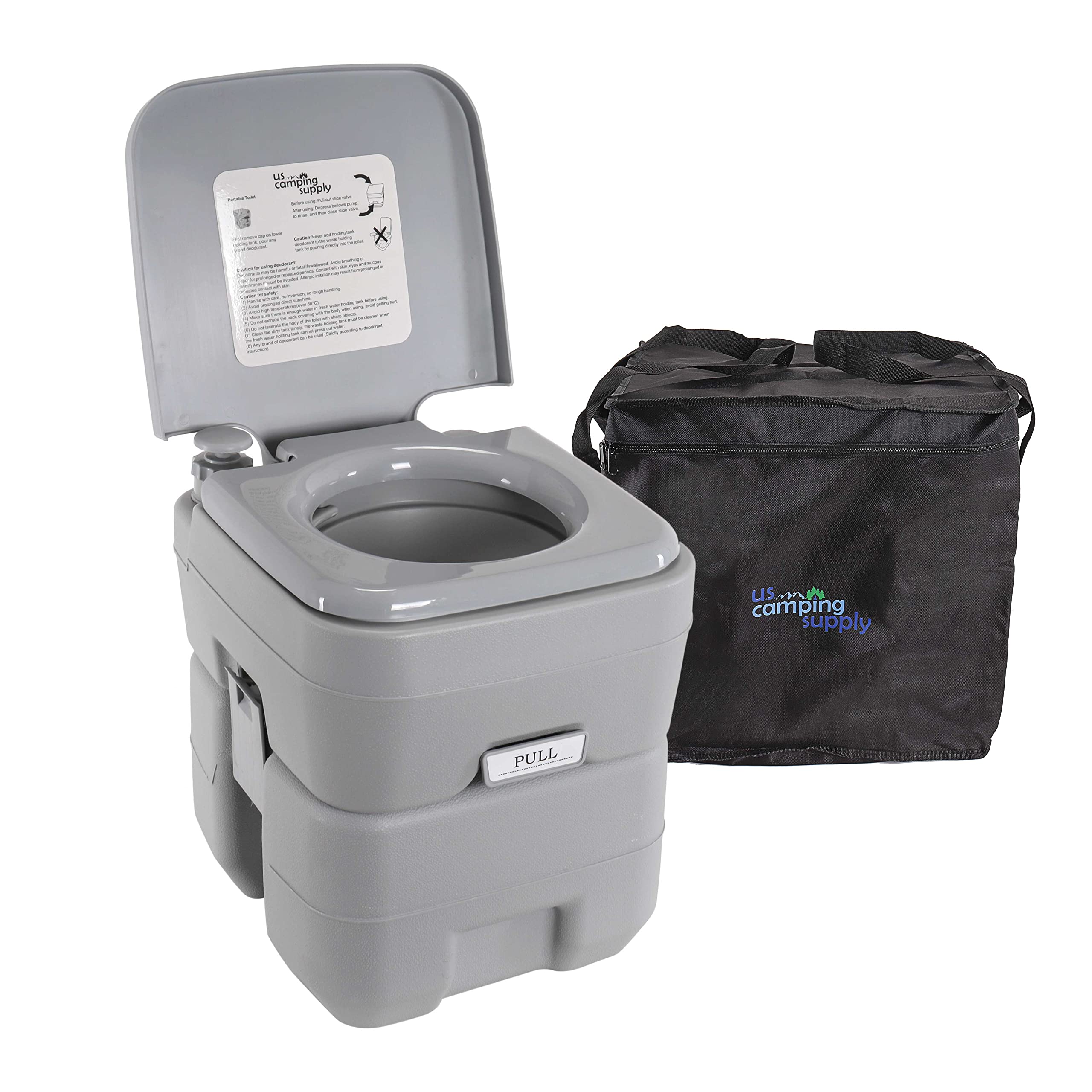 Mua U.S. Camping Supply Portable Toilet with Carry Bag, 5.3 Gallon ...