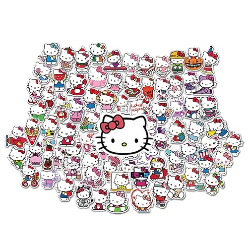 CZJISD Cute Hello Kitty Stickers for Kids Girls Teens, Cartoon Vinyl ...