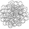 Amazon.com: Super Z Outlet 100 Piece Mini Stainless Steel Split Rings Connectors for Arts ...
