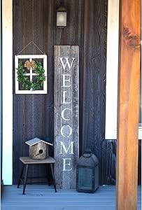 Amazon.com: BarnwoodUSA | Farmhouse Rustic Welcome Sign for Front Porch ...
