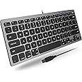 Amazon.com: Macally Small USB Wired Keyboard for Mac and Windows - 78 ...