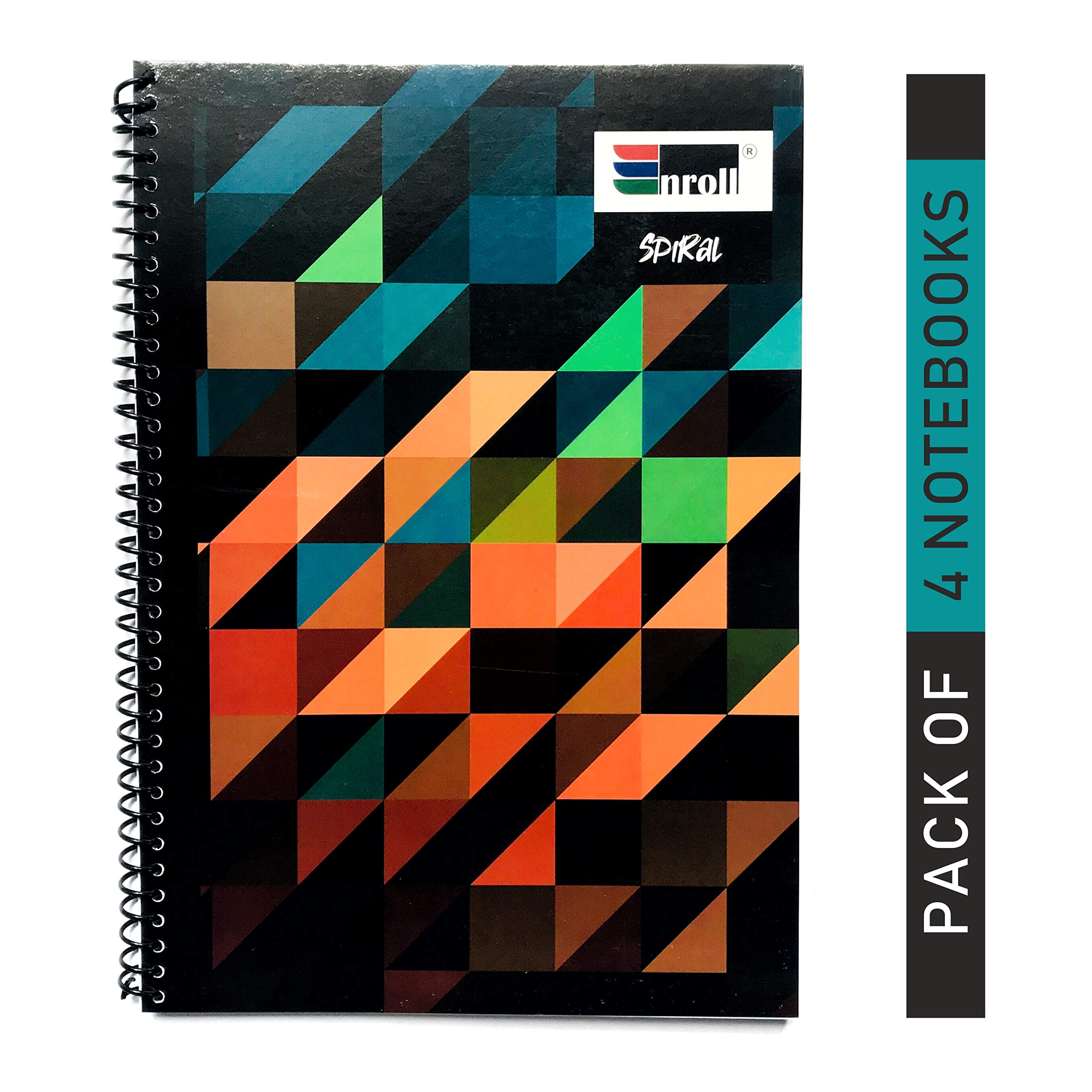 Enroll Spiral Notebook A4 300 Page UNRULED Pack Of 4 Ansh Book enroll-spiral-notebook-a4-300-page-unruled-pack-of-4-ansh-book