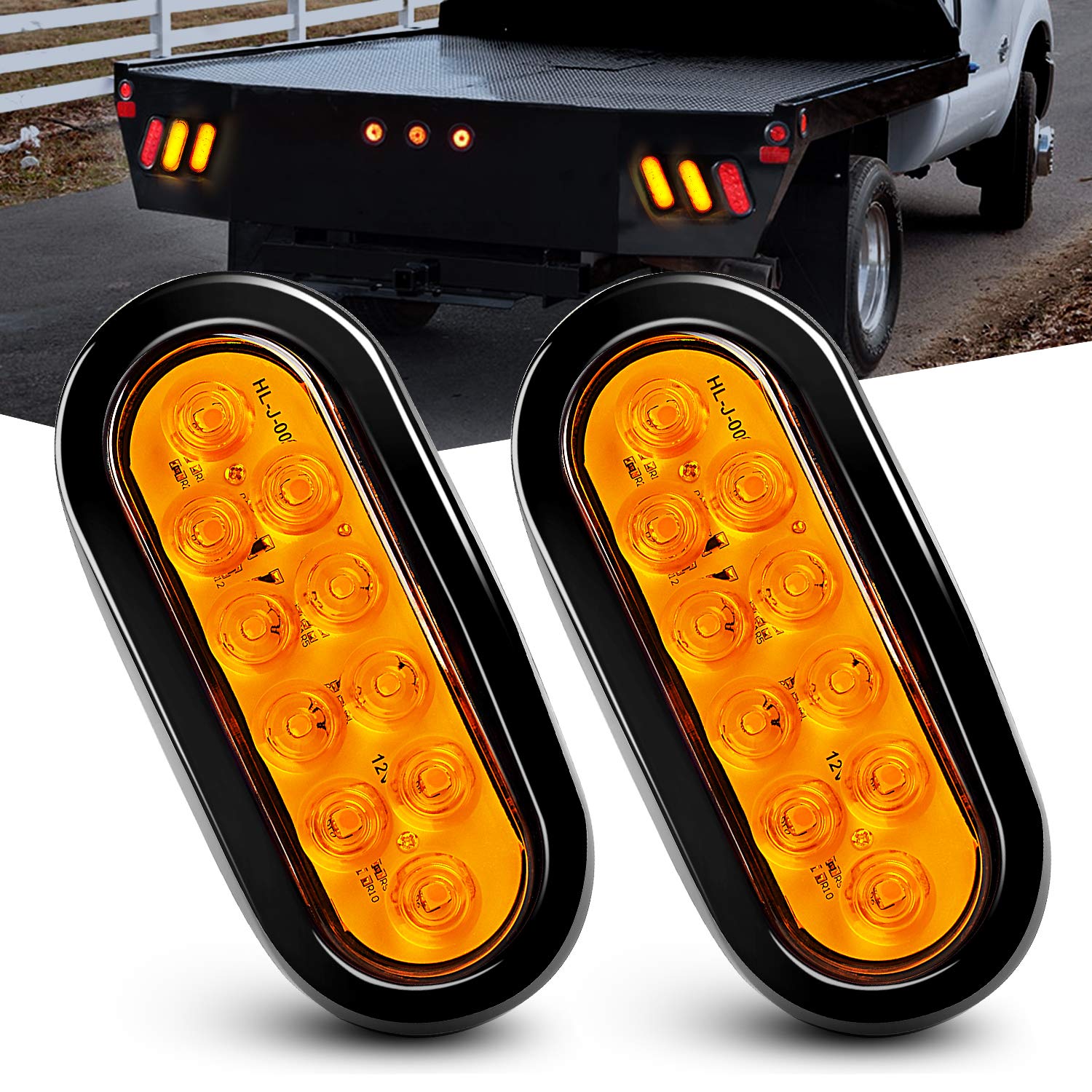 Mua Nilight - TL-08 6 Inch Oval Amber LED Trailer Tail Lights 2PCS 10 ...