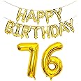 Amazon.com: SHUNTAI 76th Birthday Decorations for Men Women 76 Balloon ...
