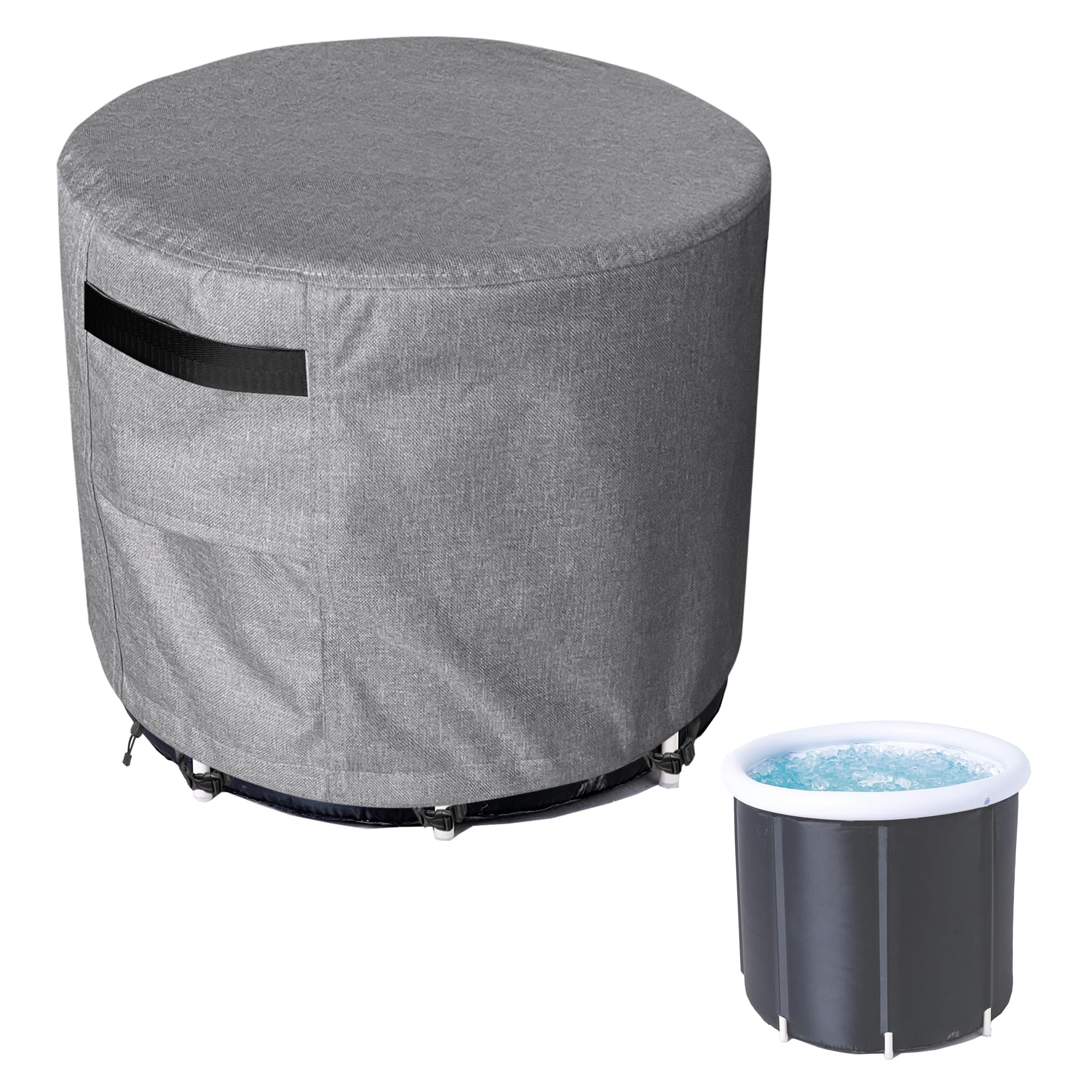HMOCK Outdoor Ice Bathtub Cover for Cold Plunge Tub/Portable Ice Bath ...