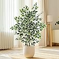 Amazon.com: Yepdin Artificial Ficus Tree，4 FT Tall Silk Ficus Tree for ...