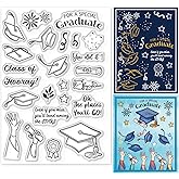 Amazon.com: 6 Sheets Graduation Silicone Clear Stamps Seal Set Acrylic ...