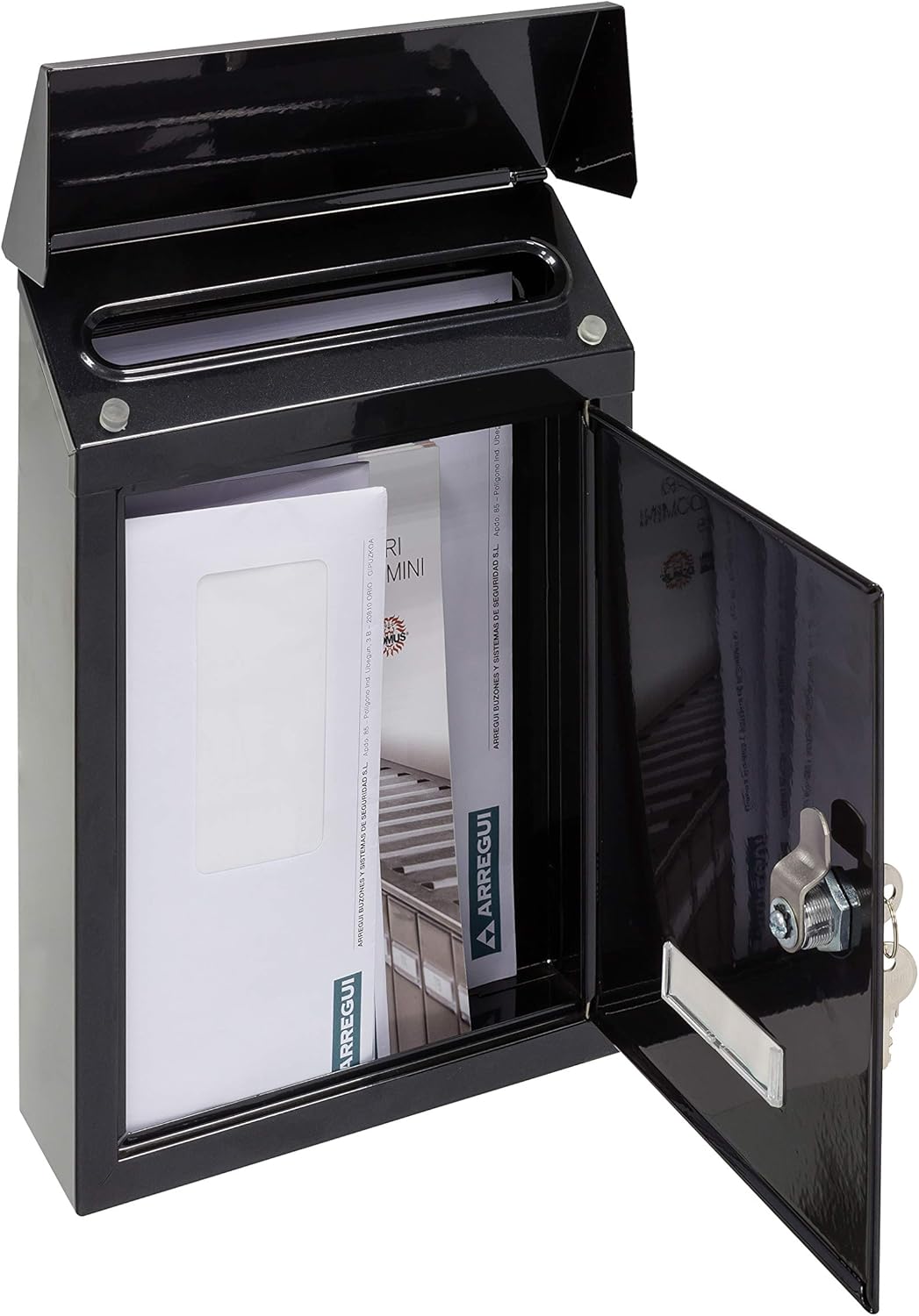 Arregui E5724-STR Letterbox, Black with Screen Printing – BigaMart
