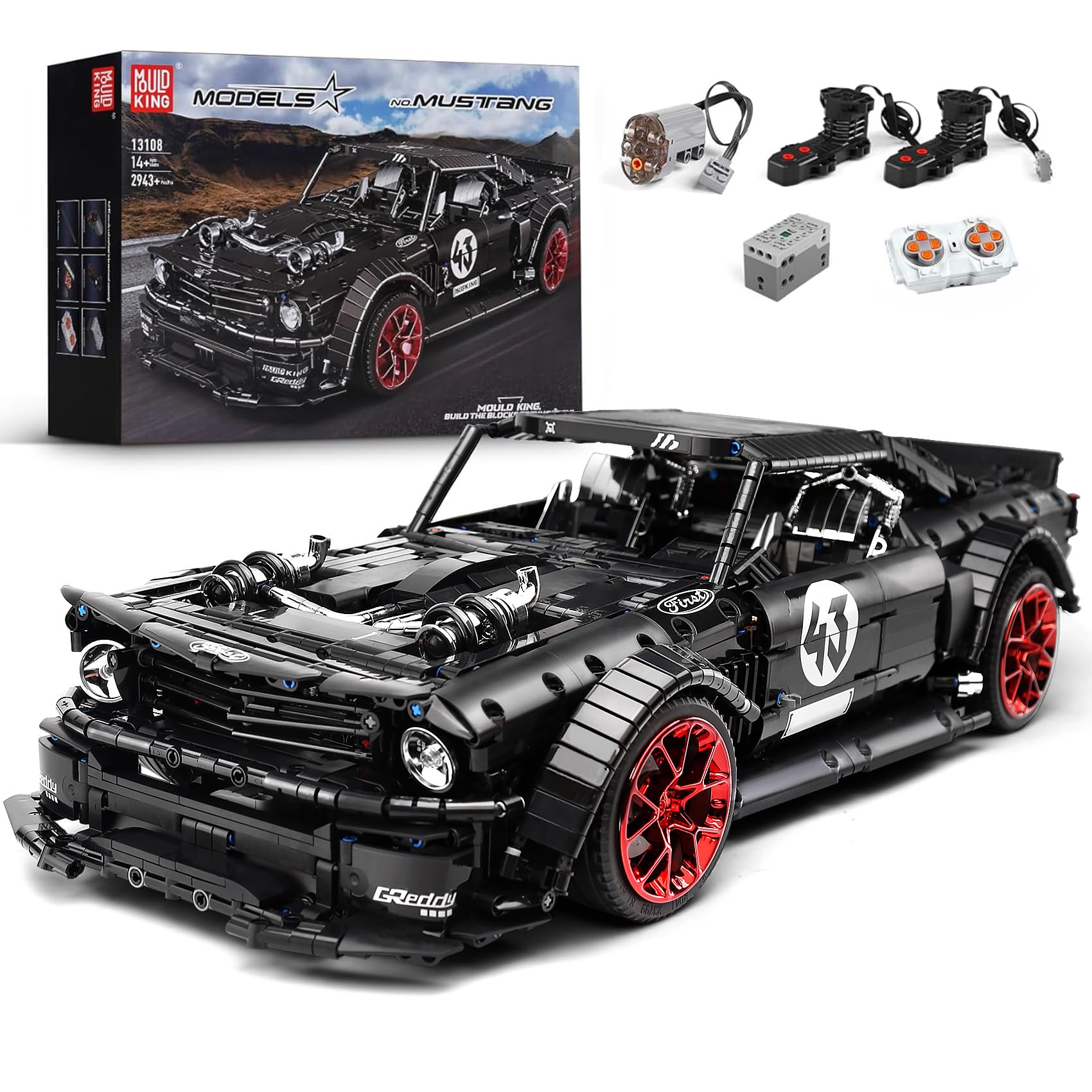 Mould King 13108 Mustang Car Building Kits, MOC Building Blocks Set to ...