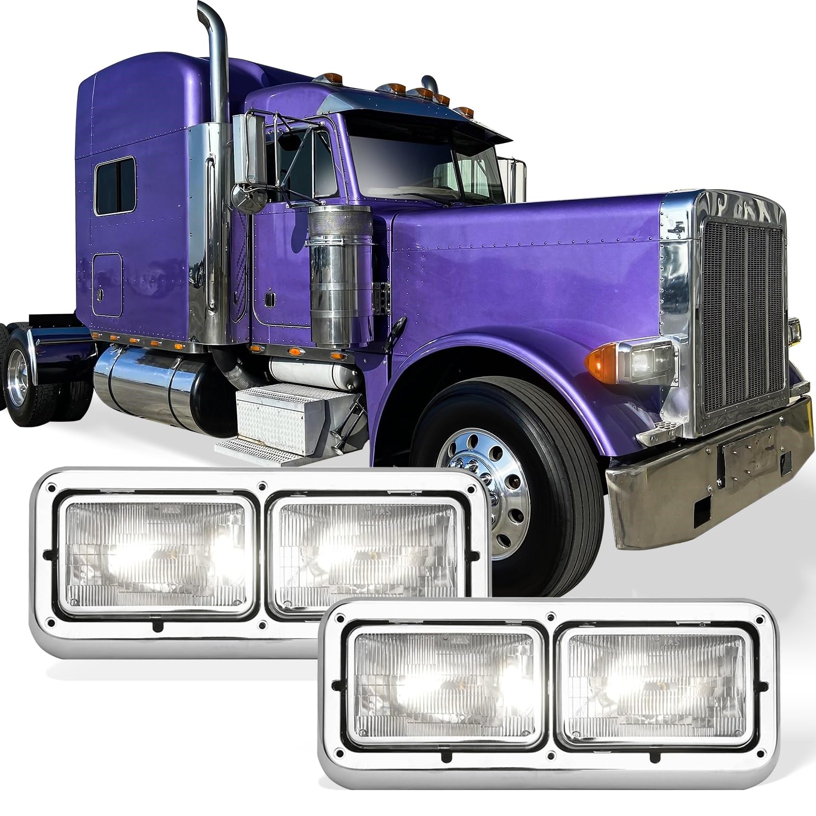 YUANJUFITT Headlight Housing Base Headlight Bezel for Kenworth T800 T400 T600 W900 K100 C500 ...