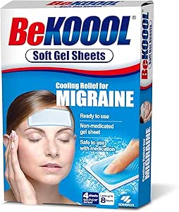 Amazon.com: BeKoool Cooling Relief for Migraine Soft Gel Sheets Each ...