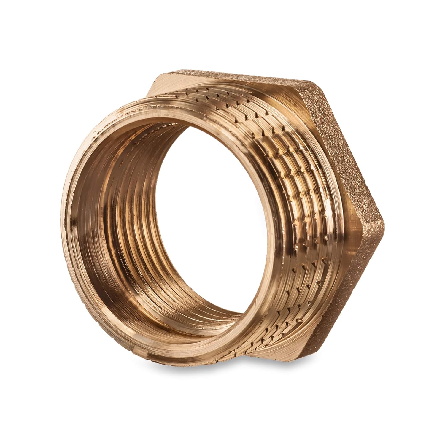 Metalandbrassco Brass Bushing 1" Male x 3/4" Female Threaded Brass ...