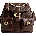Amazon.com: COACH Women's Quilted Leather Tabby Backpack, B4/Maple, One ...