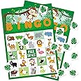 Amazon.com: Safari Party Bingo Game Jungle Theme Party Favors Supplies ...