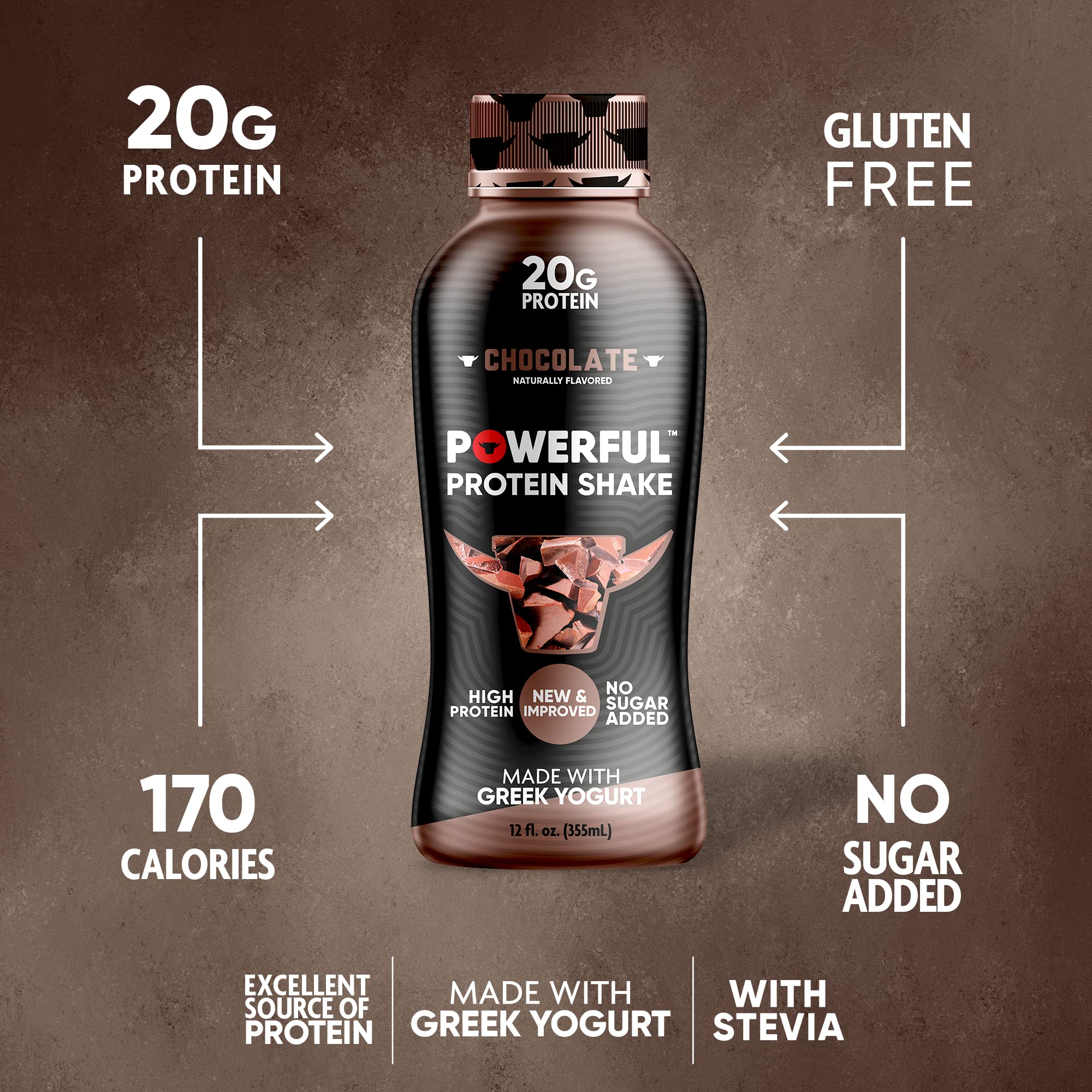 Mua Powerful Nutrition High Protein Shakes, Chocolate, 12 oz., 12 Pack ...