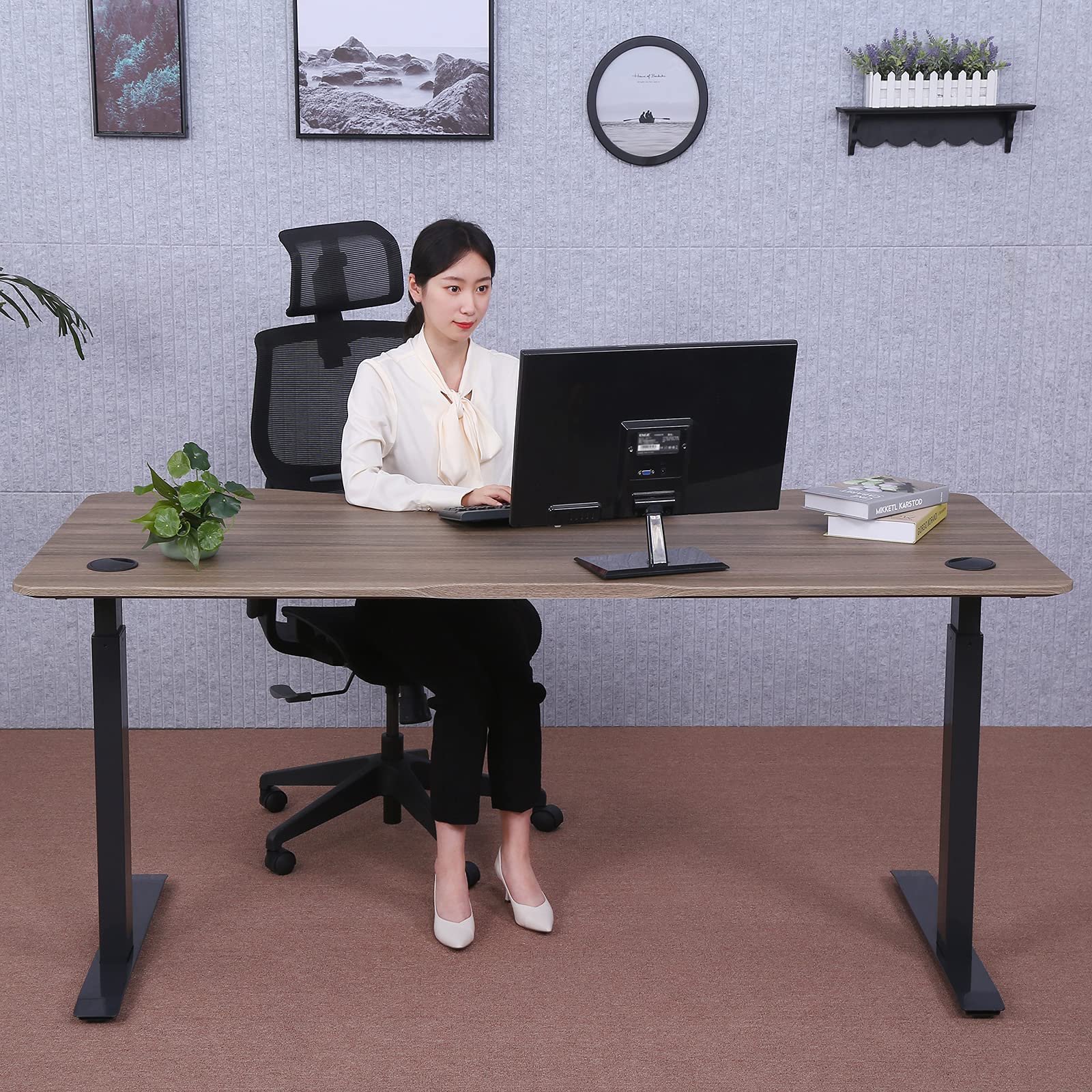 Mua Elite Pro Series 71" x 33" Electric Height Adjustable Stand up Desk ...