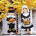 Amazon.com : 2PCS Thanksgiving Pilgrim Boy and Girl Windsocks ...