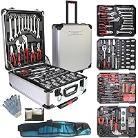 Tool Sets for Men, Tool Box with Tools, Tool Kit with Rolling Tool Box ...