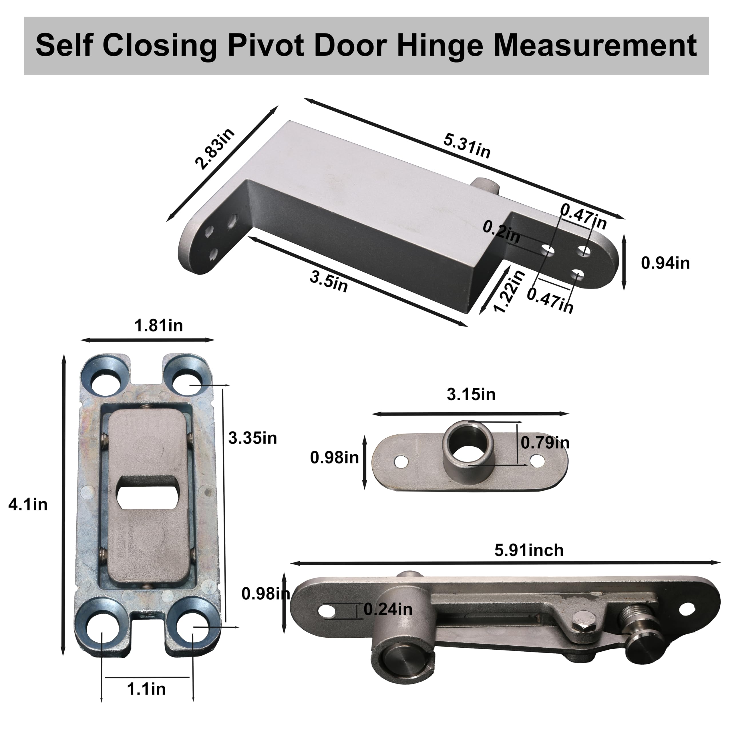 Mua Black Self Closing Pivot Hinge Heavy Duty Hidden Hinges for ...