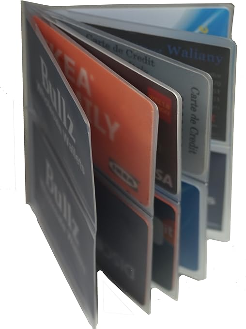 Set of 2 Heavy Duty Vinyl 6 Pages Hipster Wallet Inserts for Mens ...