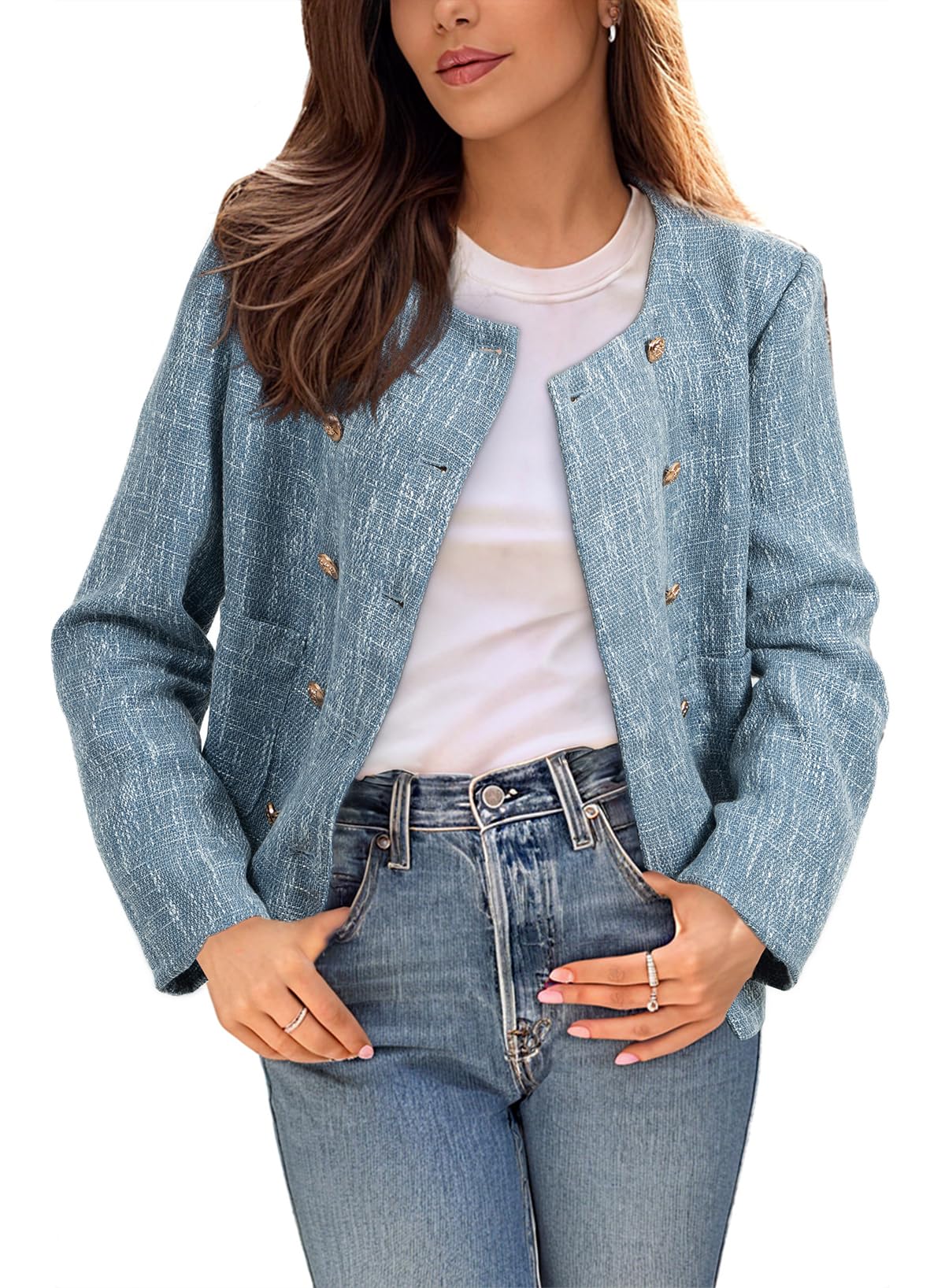 Happy Sailed Spring Trendy Business Blazer Jackets for Women Fashion ...