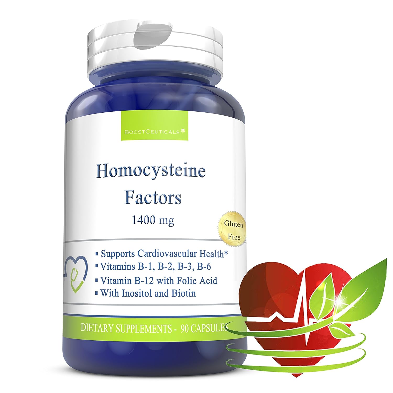 Homocysteine Supreme 1400mg Daily Dose 90 Capsules – No Additives Pure ...