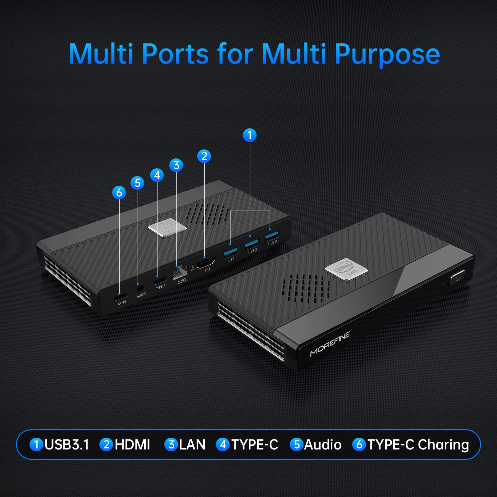 Mua MOREFINE M6 Mini PC, 12TH Gen AlderLake N200 Mini Desktop Computer ...