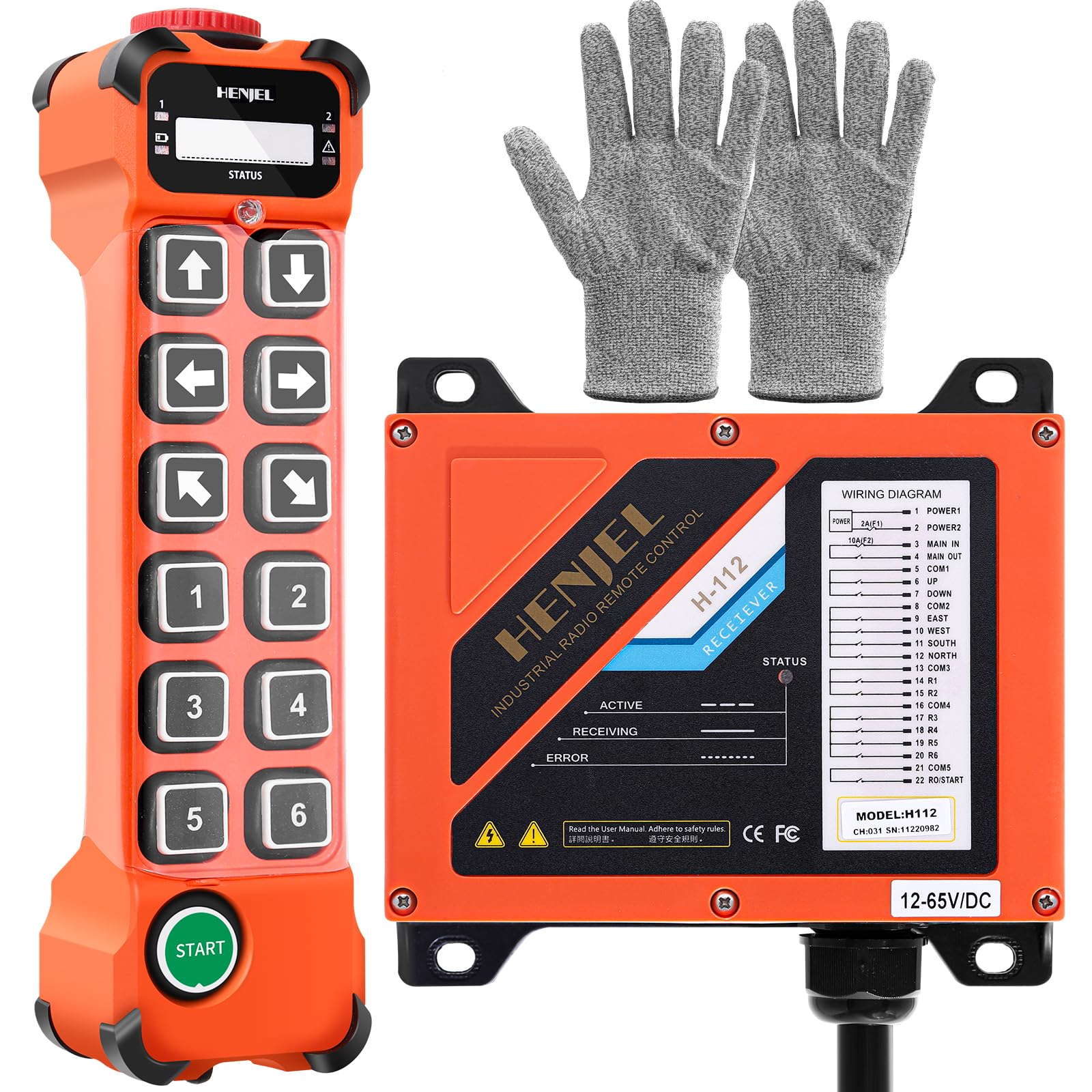 Mua 12 Channel Button Industrial Wireless Crane Radio Remote Control for Single Double Girder ...