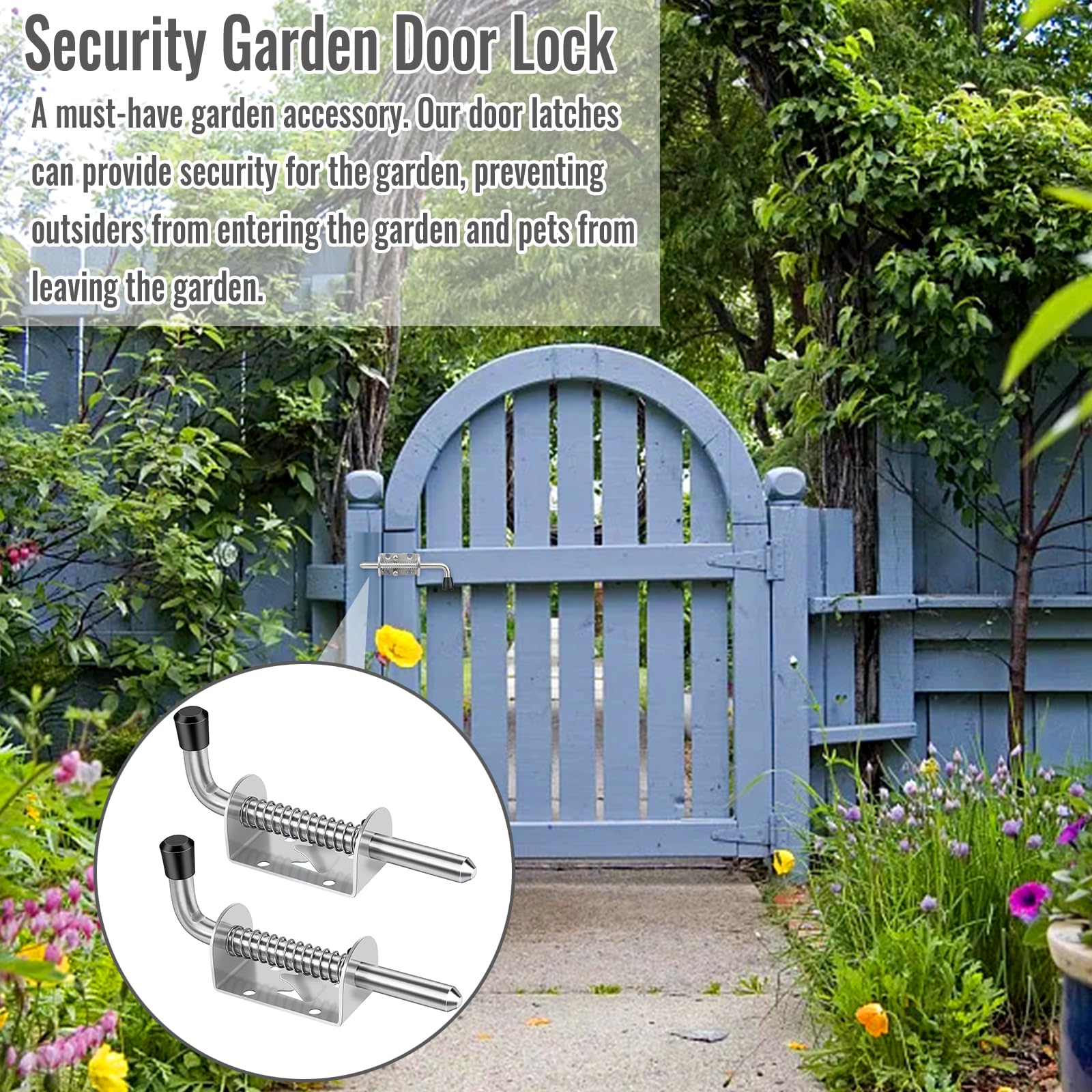 Mua Gate Latch, Pack of 2 Spring Latches 304 Stainless Steel, Spring ...