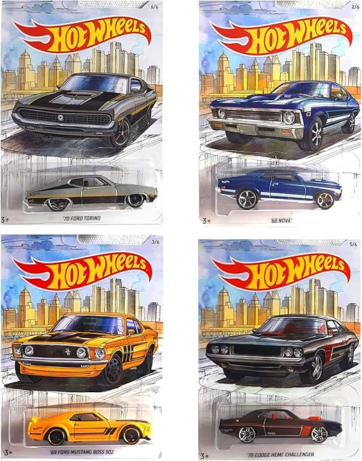 Detroit MUscle Car Exclusive Series 68 NOVA 69 Ford Mustang Boss 302 70 ...