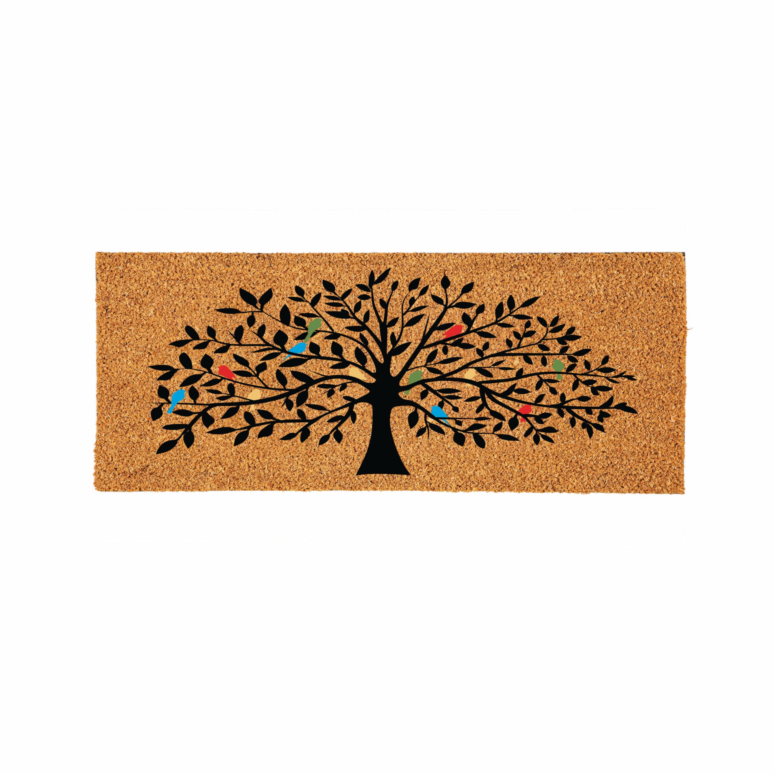 Evergreen Tree of Life Coir Doormat, 2' x 5' Extra Large Front Door Mat ...