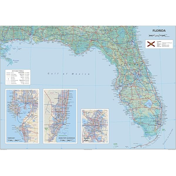 Large Detailed Roads And Highways Map Of Florida State With All Cities