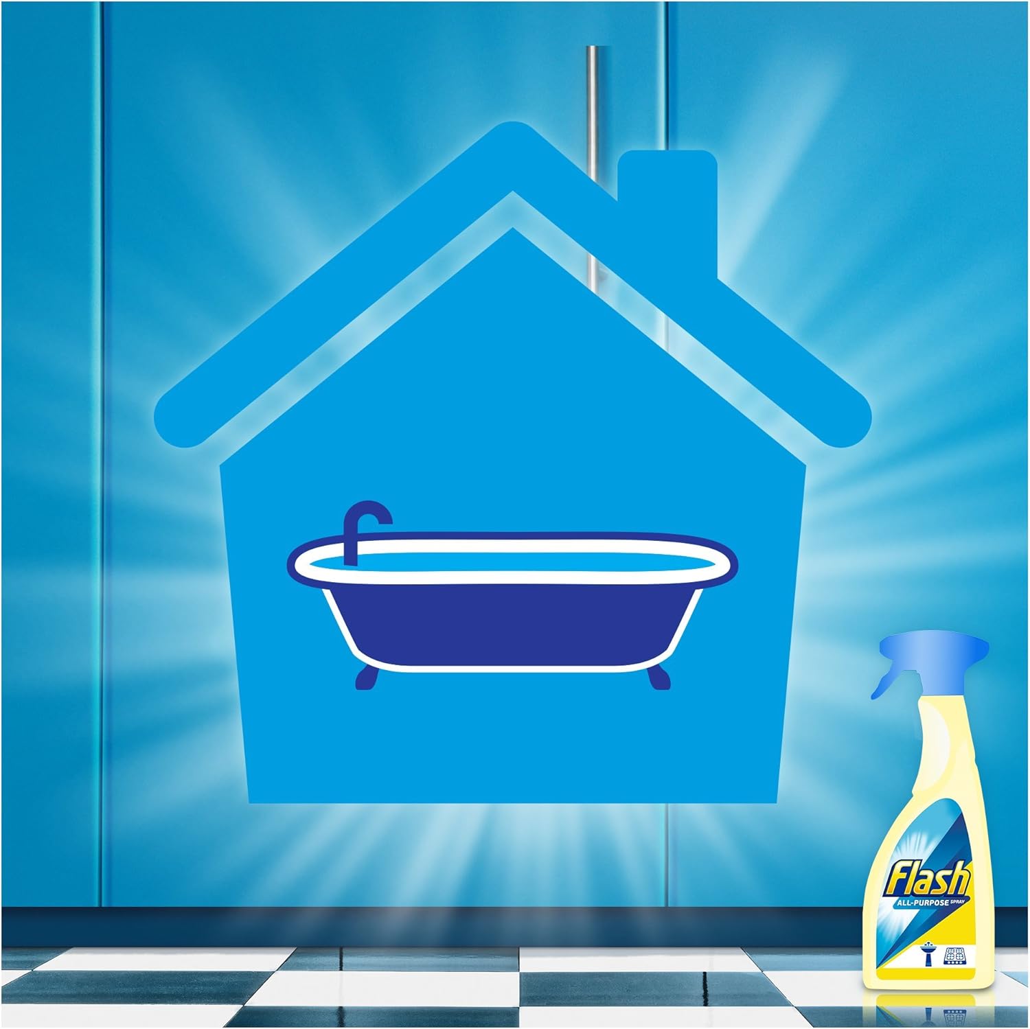 Flash Bathroom Cleaner Spray, Long Lasting Shine, Fresh, 4.5 Litres ...