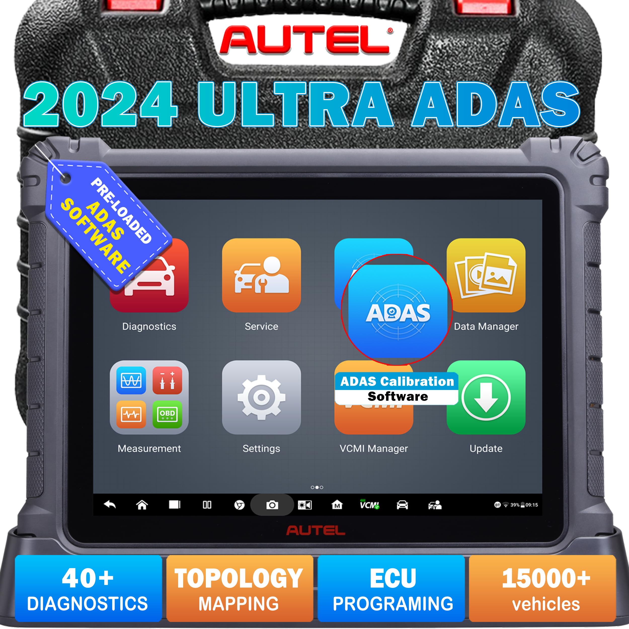 Autel MaxiSYS Ultra ADAS 2024 Top Autel Scanner Topology Mapping 2.0 MaxiFlash VCI Upgrade of MS ...