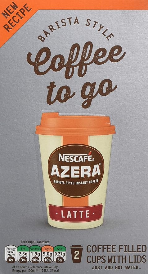 NESCAFÉ AZERA Coffee To Go Latte 2 Cups (Pack of 3, Total 6 Cups ...