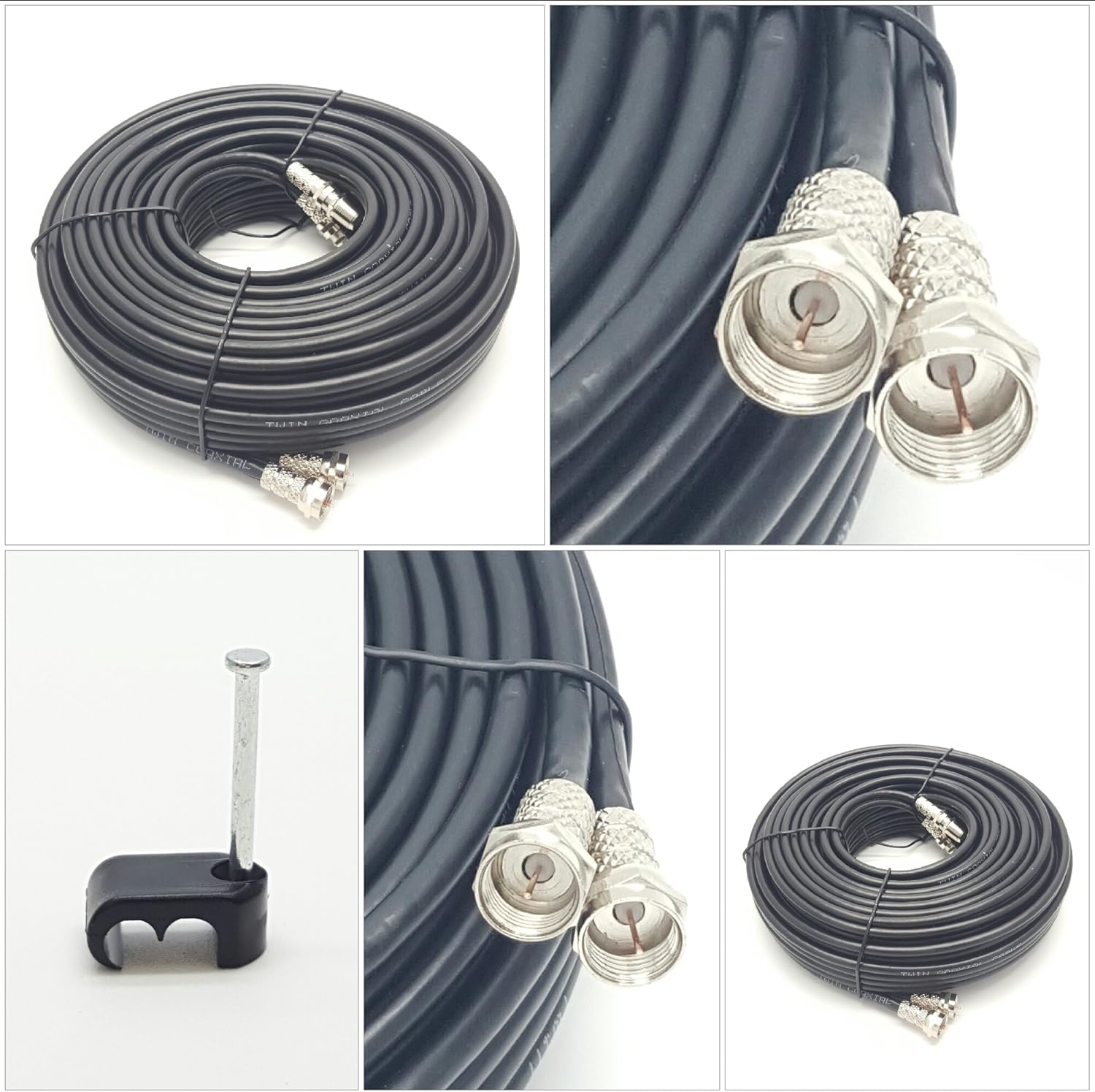 SSL Satellites 2 m Twin Satellite Shotgun Coax Cable Extension Kit with ...