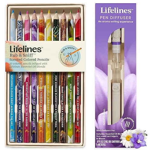 Lifelines Scented Colored Pencils & Pen Diffuser Bundle - Classic 10 ...