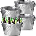 Amazon.com: 4 Pack Beverage Tub for Parties Drink Ice Bucket Stainless ...