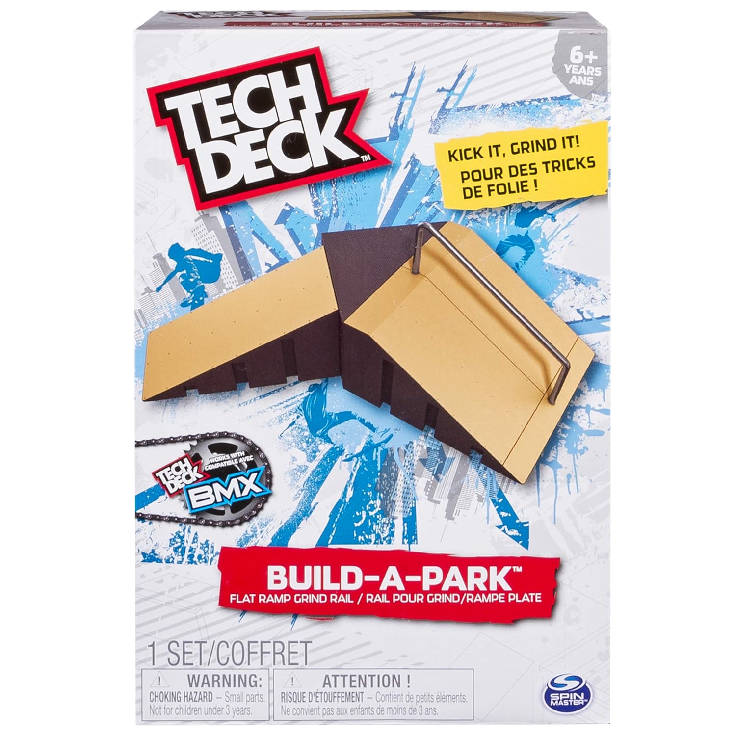 Tech Deck - Build-A-Park - Flat Ramp Grind Rail (black): Amazon.co.uk ...
