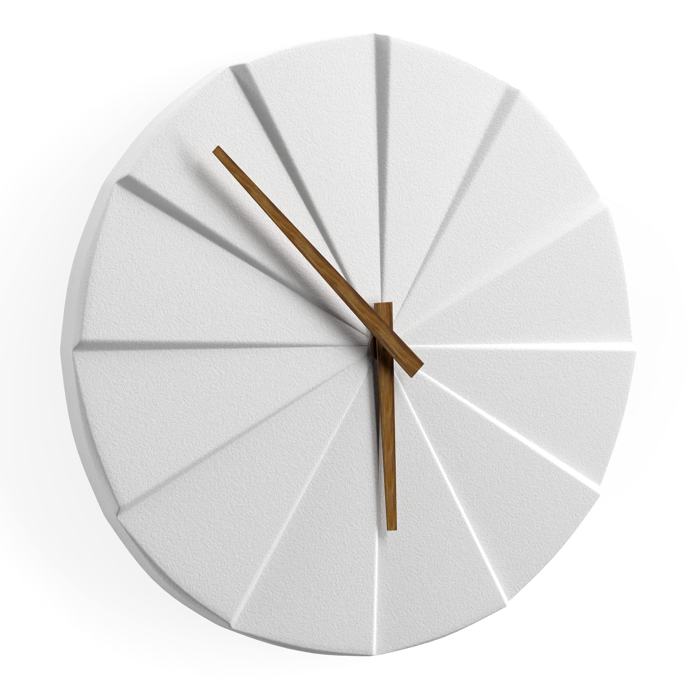 Driini Staircase Modern Wall Clock - Unique 10.5 in. Frameless Concrete ...